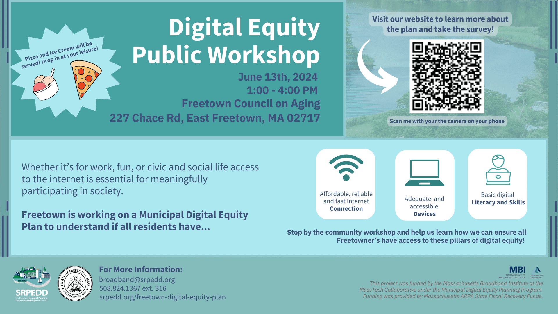 Freetown Digital Equity Plan Public Workshop - In Person - SRPEDD